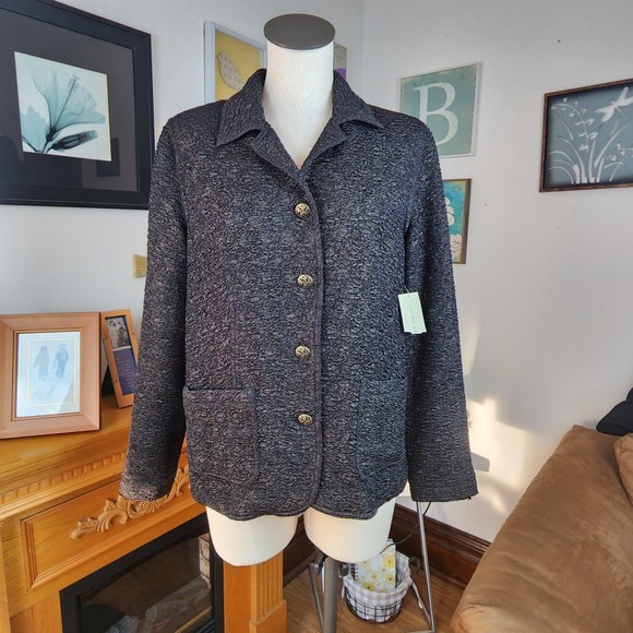 Laura Ashley | Jackets & Coats | Laura Ashley Black Blazer Wgold ...